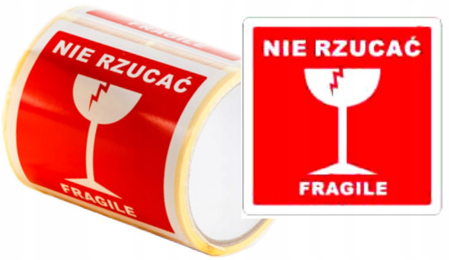 ETYKIETY samoprzylepne z nadrukiem NIE RZUCAĆ • Cena, Opinie • Etykiety ...