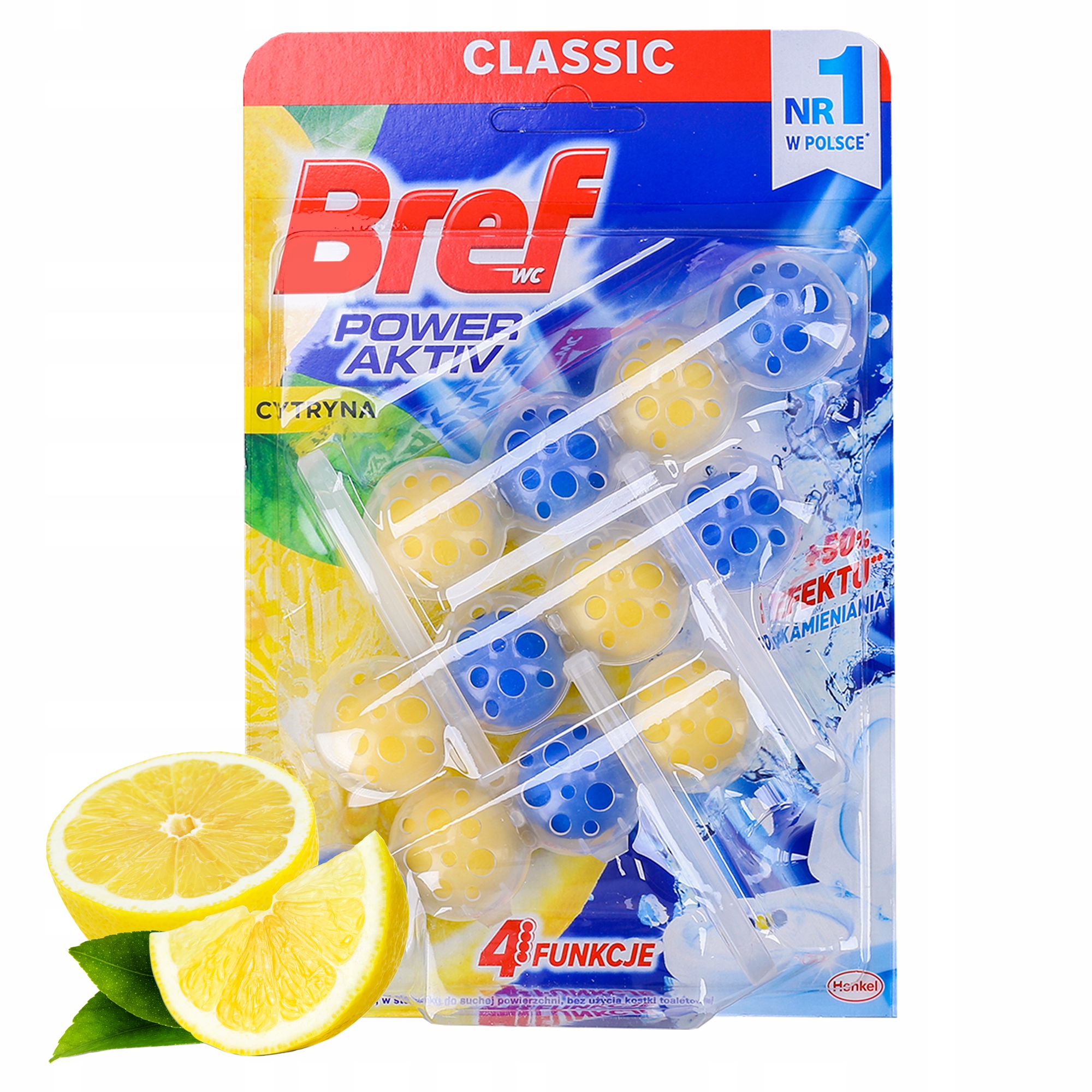 Kulki do WC Bref Power Aktiv Cytryna Lemon 3x50g 12883204591 - Allegro.pl