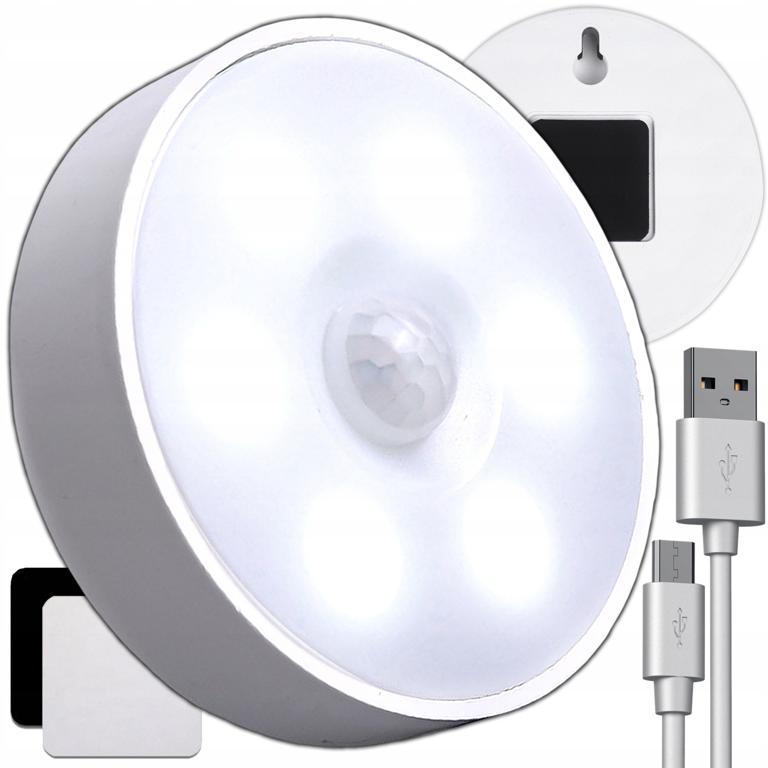 Przyklejana Bezprzewodowa Lampka Nocna LED z Czujnikiem Ruchu Zmierzchu ... Przyklejana Bezprzewodowa Lampka Nocna LED z Czujnikiem Ruchu Zmierzchu ...