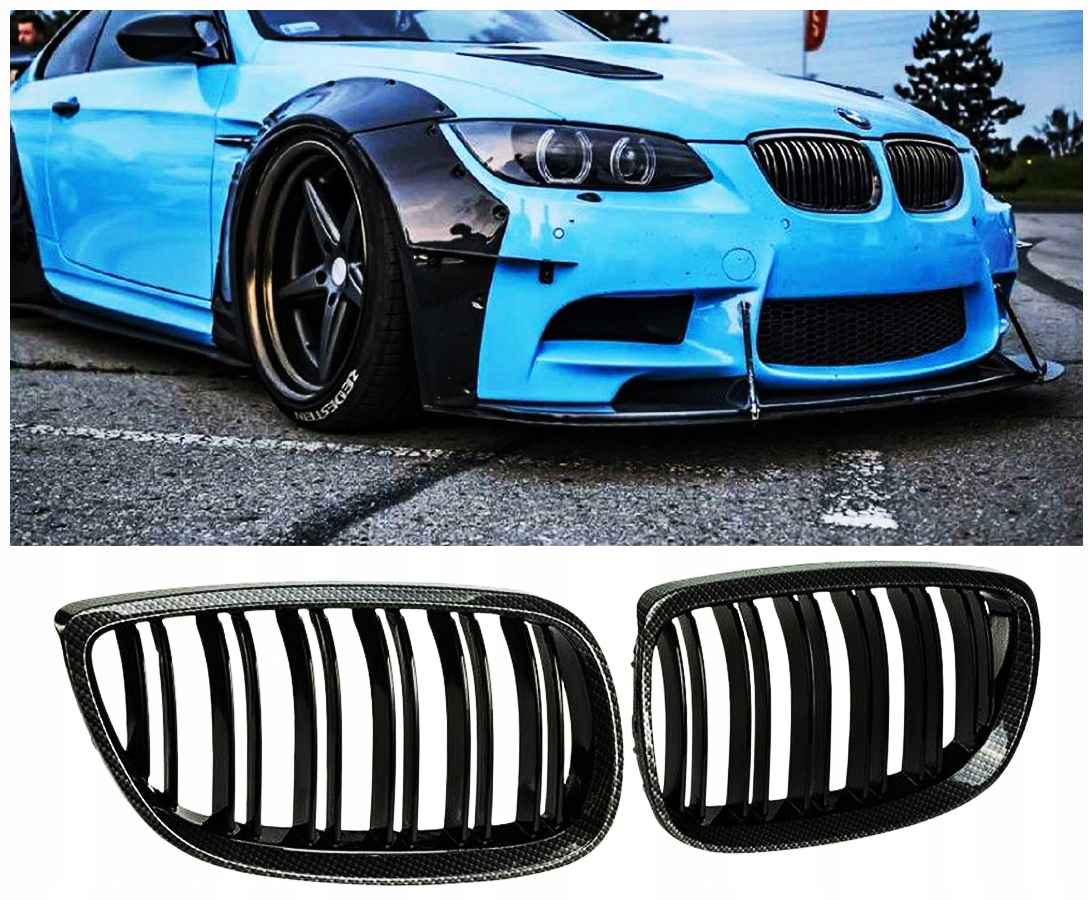 189CD NERKI W GRILL ATRAPY CZARNY MATT DUAL dla BMW E92 E93 2D 2006 ...