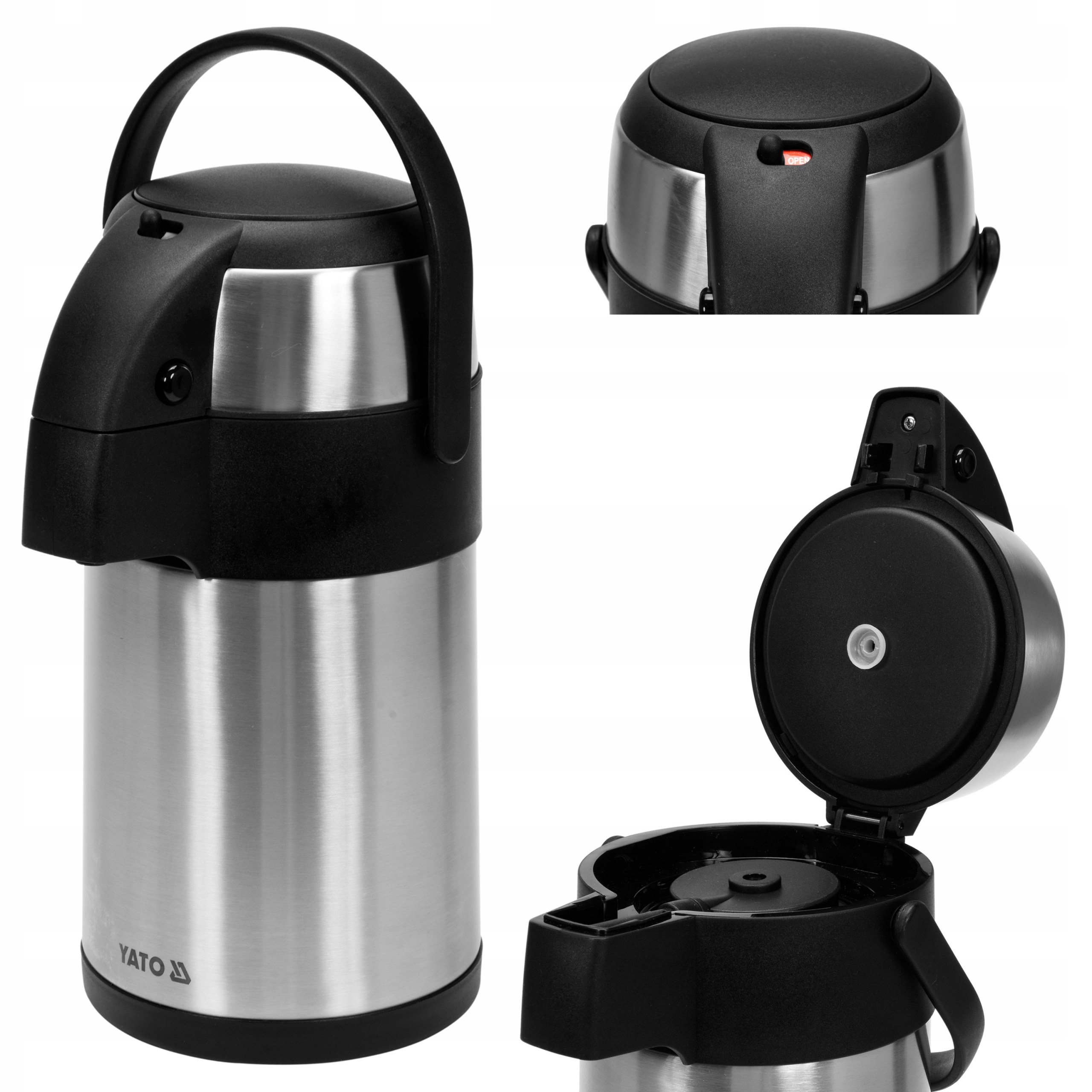 TERMOS STOŁOWY KONFERENCYJNY STALOWY Z POMPKĄ 3L (5906083003028) • Cena ...