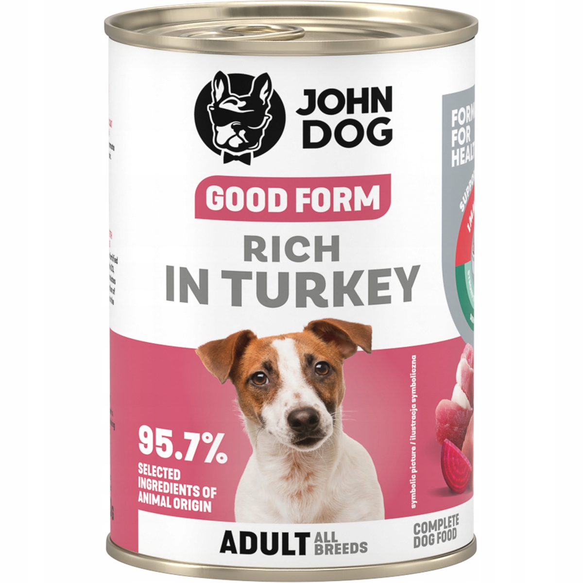 John Dog Good Form karma dla psa indyk 12x400 g • Opinie - Allegro