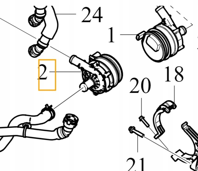 VOLVO C40 XC40 POLESTAR 2 pompa wody do chlodzenia baterii OE ...
