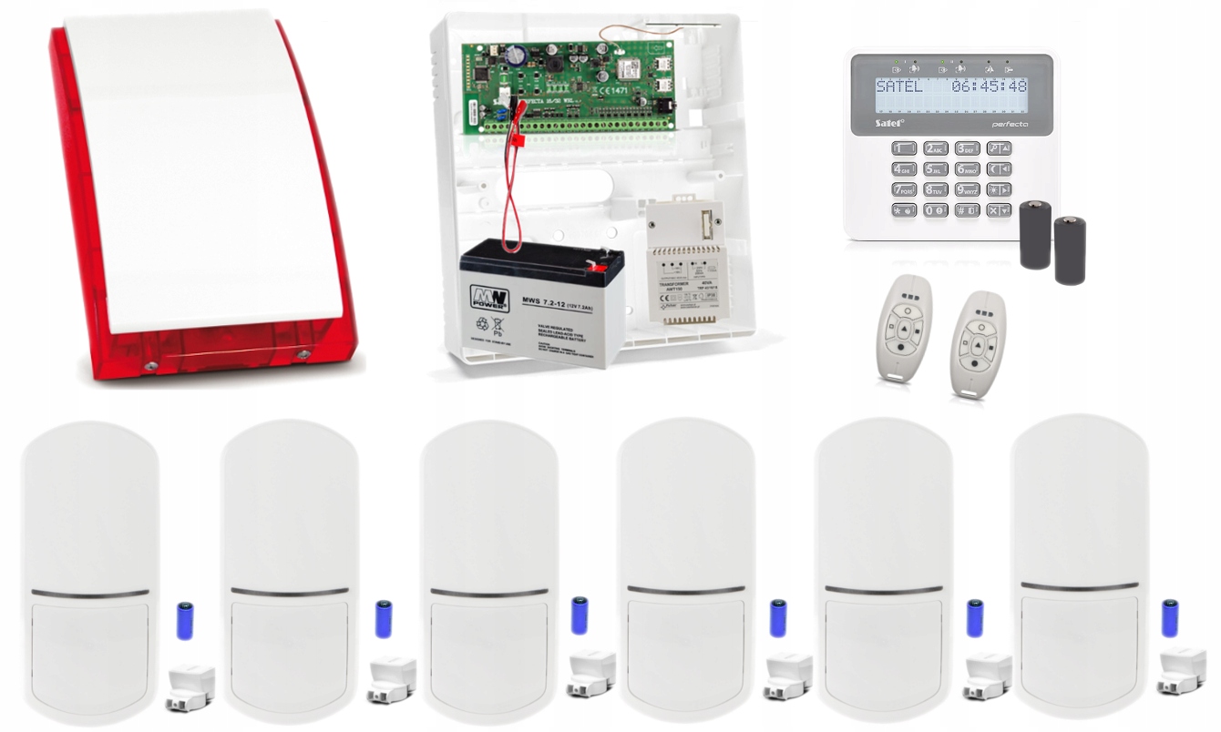 SATEL ALARM BEZPRZEWODOWY 6 CZUJEK MPD-310 PILOTY • Cena, Opinie ...