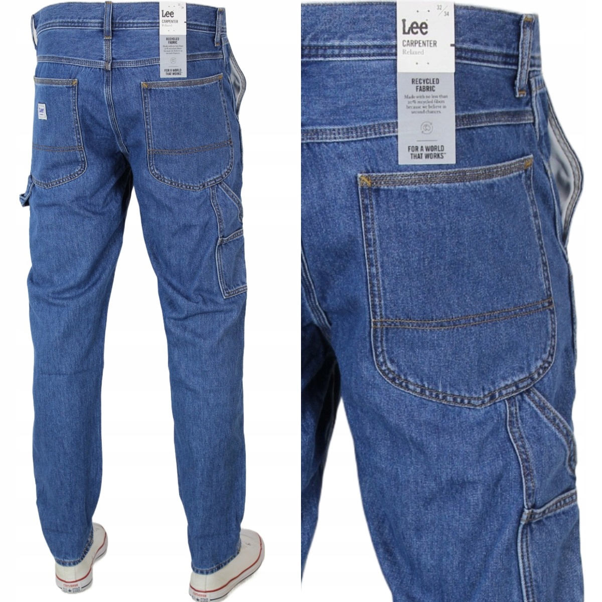 LEE CARPENTER CARGO JEANSY BOJÓWKI_ W32 L32 (5401019779478) • Cena, Opinie • Jeansy 16126200647 ...