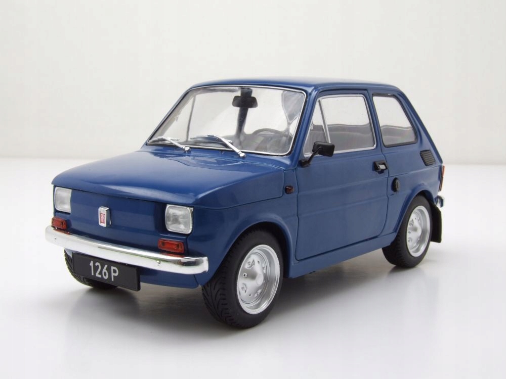 Fiat 126P - 1972, blue (Niebieski Maluch) MCG 1:18 13538116563 - Allegro.pl