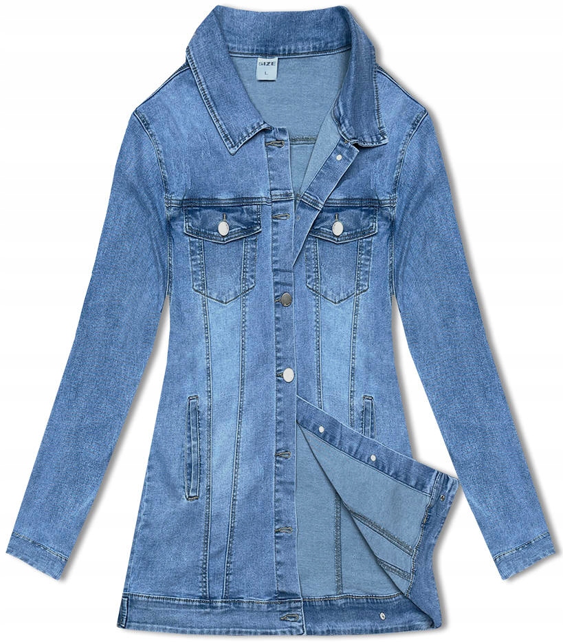 KURTKA JEANS Z KOŁNIERZEM GD8750 NIEB 46 • Cena, Opinie • Kurtki ...