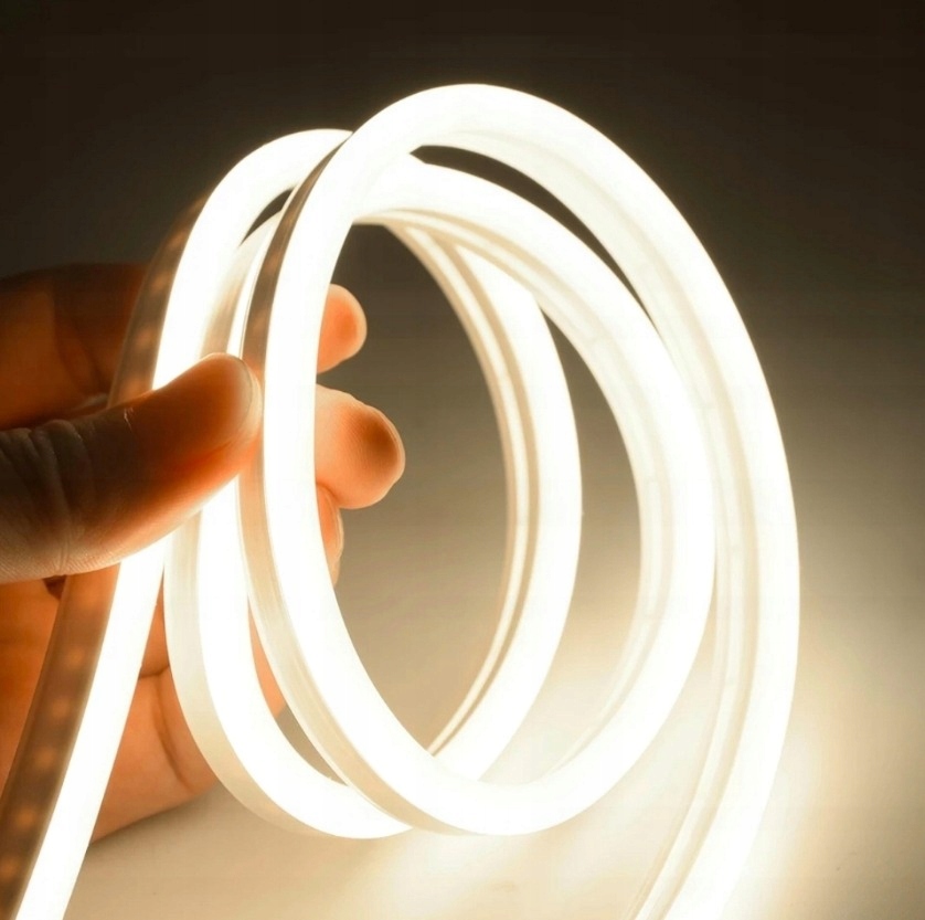 TAŚMA LED NEON LED FLEX IP67 230V 8x15 8W NEUTRALNA WODOODPORNA (B4002 ...