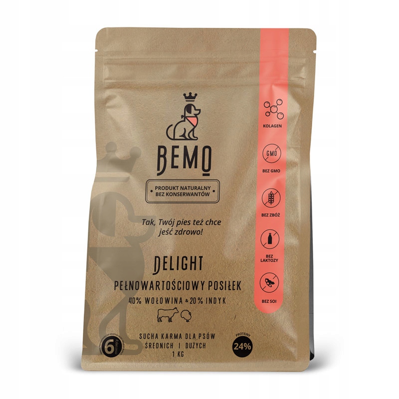 BEMO DELIGHT ŚREDNIE I DUŻE 1 KG INDYK 15725726053 - Allegro.pl