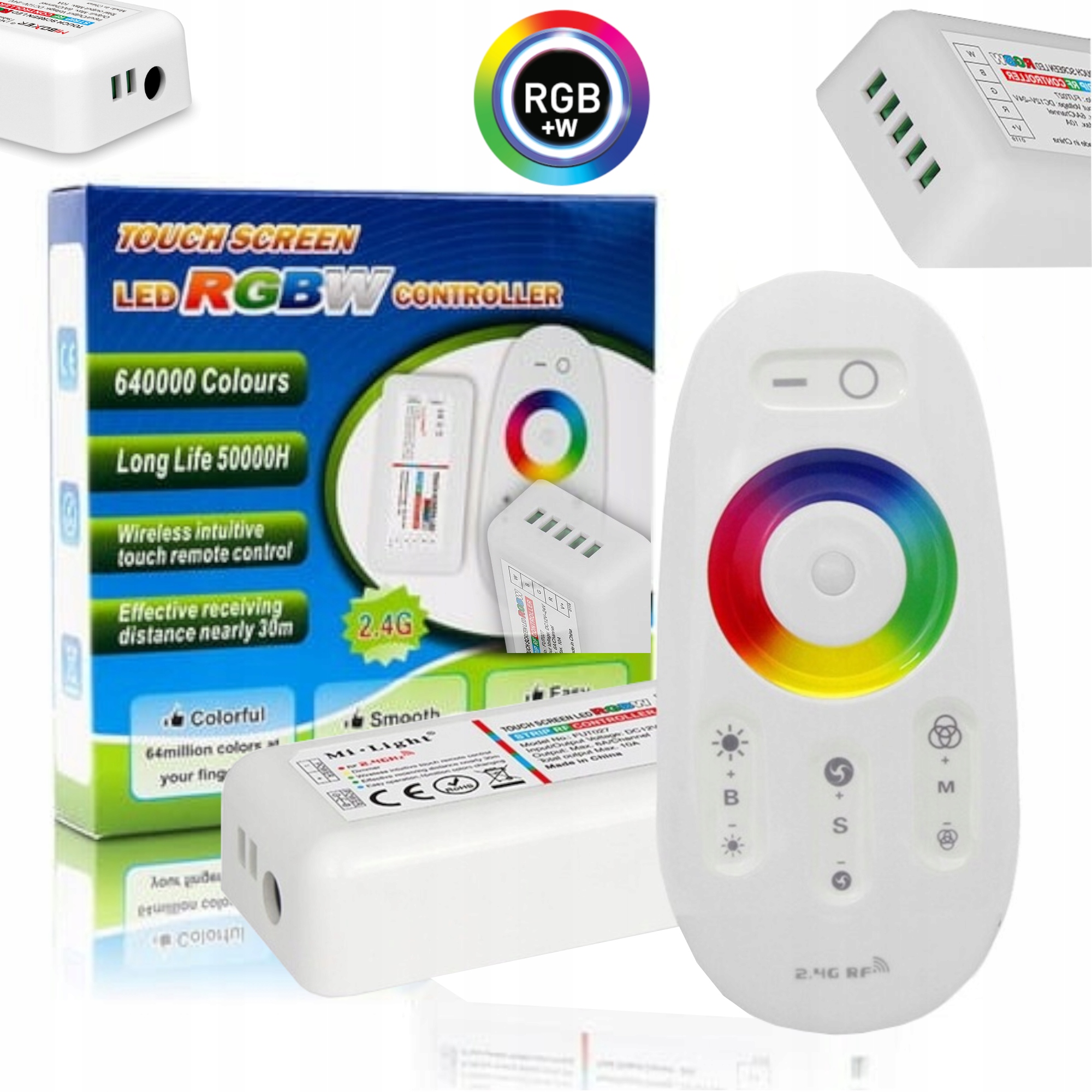 ZESTAW STEROWNIK LED RGBW Z PILOTEM FUT027 RGB+W (5905090614166) • Cena, Opinie • Taśmy LED ...