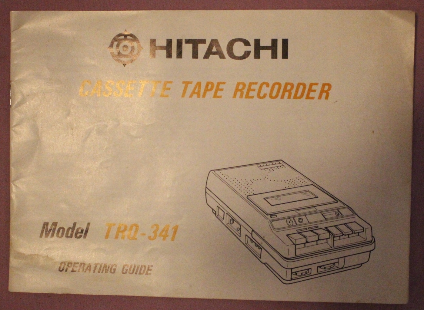 HITACHI - CASETTE TAPE RECORDER - Model TRQ - 341 - INSTRUKCJA ...