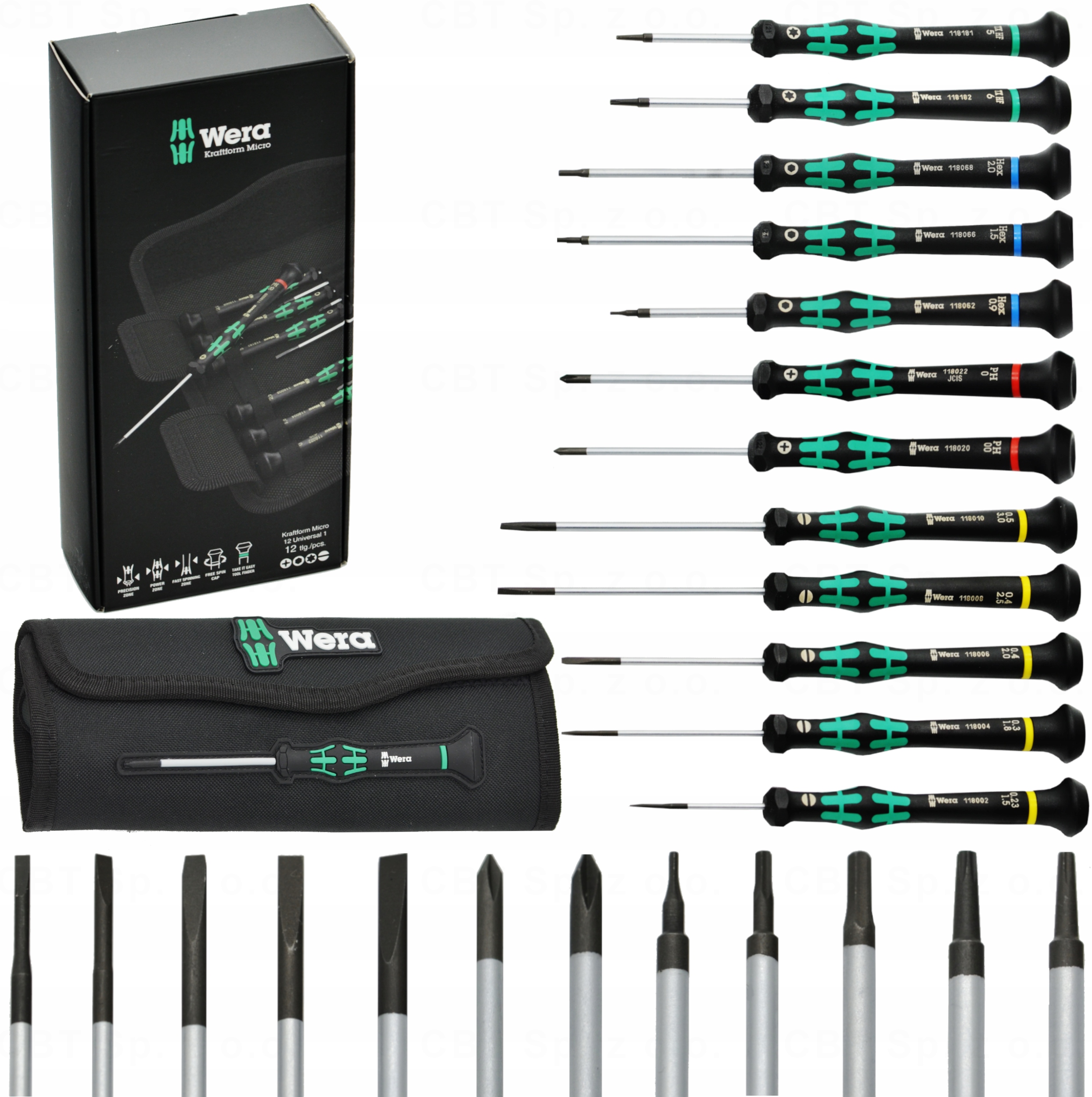 WERA WKRĘTAKI PRECYZYJNE ŚRUBOKRĘTY KRAFTFORM 12el (05073675001) • Cena ...