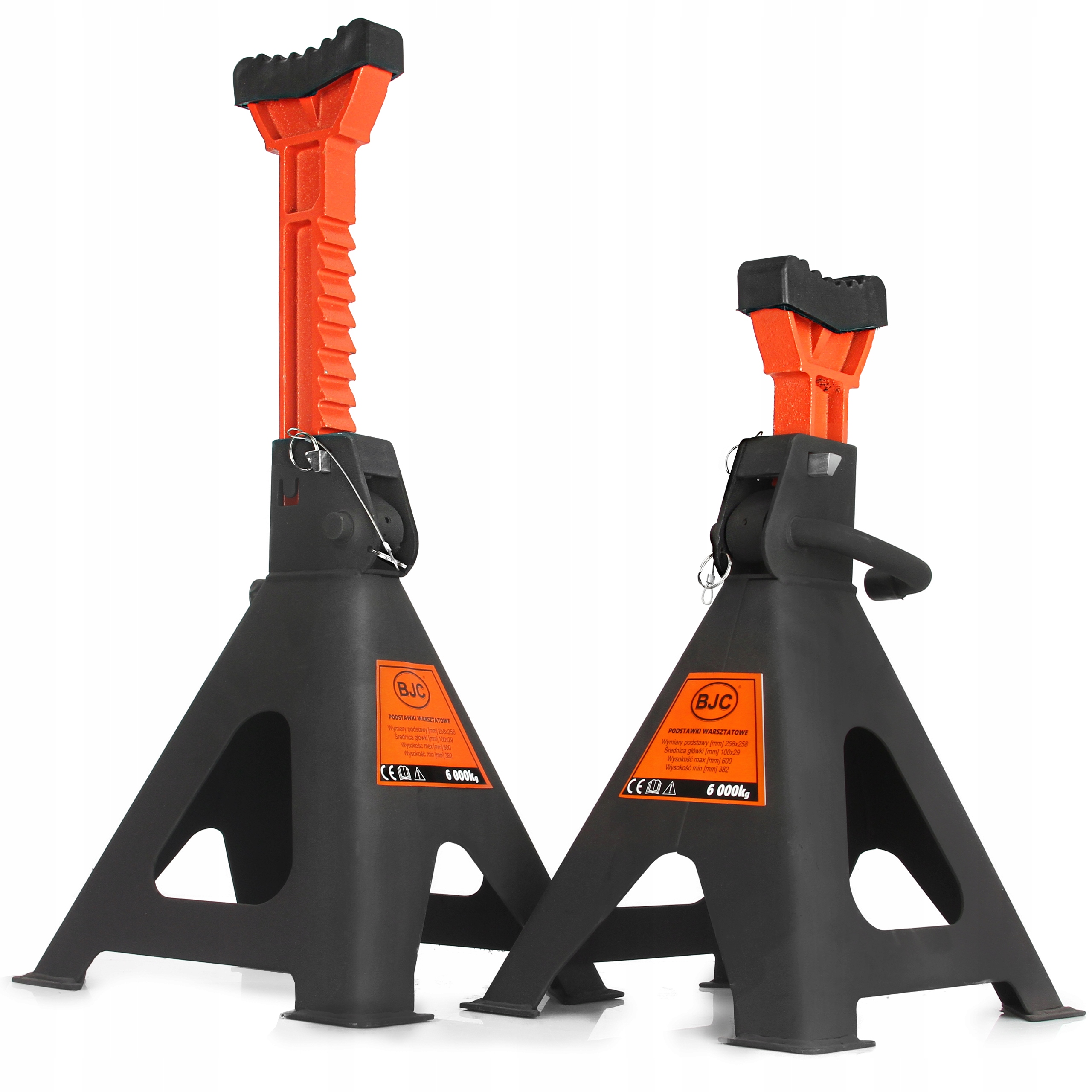 2x KOBYŁKI 6T PODSTAWKI PODPORY PODPÓRKI SAMOCHODOWE WARSZTATOWE ...