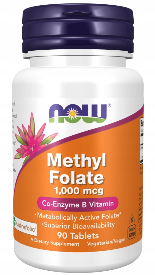 NOW Foods Methyl Folate 1000 mcg FOLIAN 5-MTHF 90t (733739004918 ...