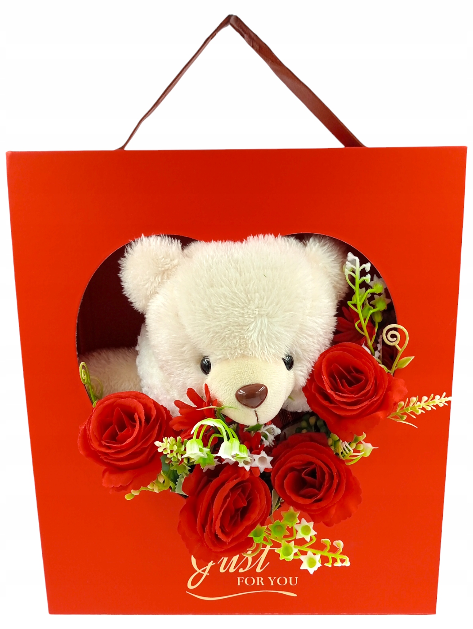 VALENTIN NAPI AJÁNDÉKDOBOZ RÓZSA MACIVAL, VIRÁGOK, LOVE BOX ...