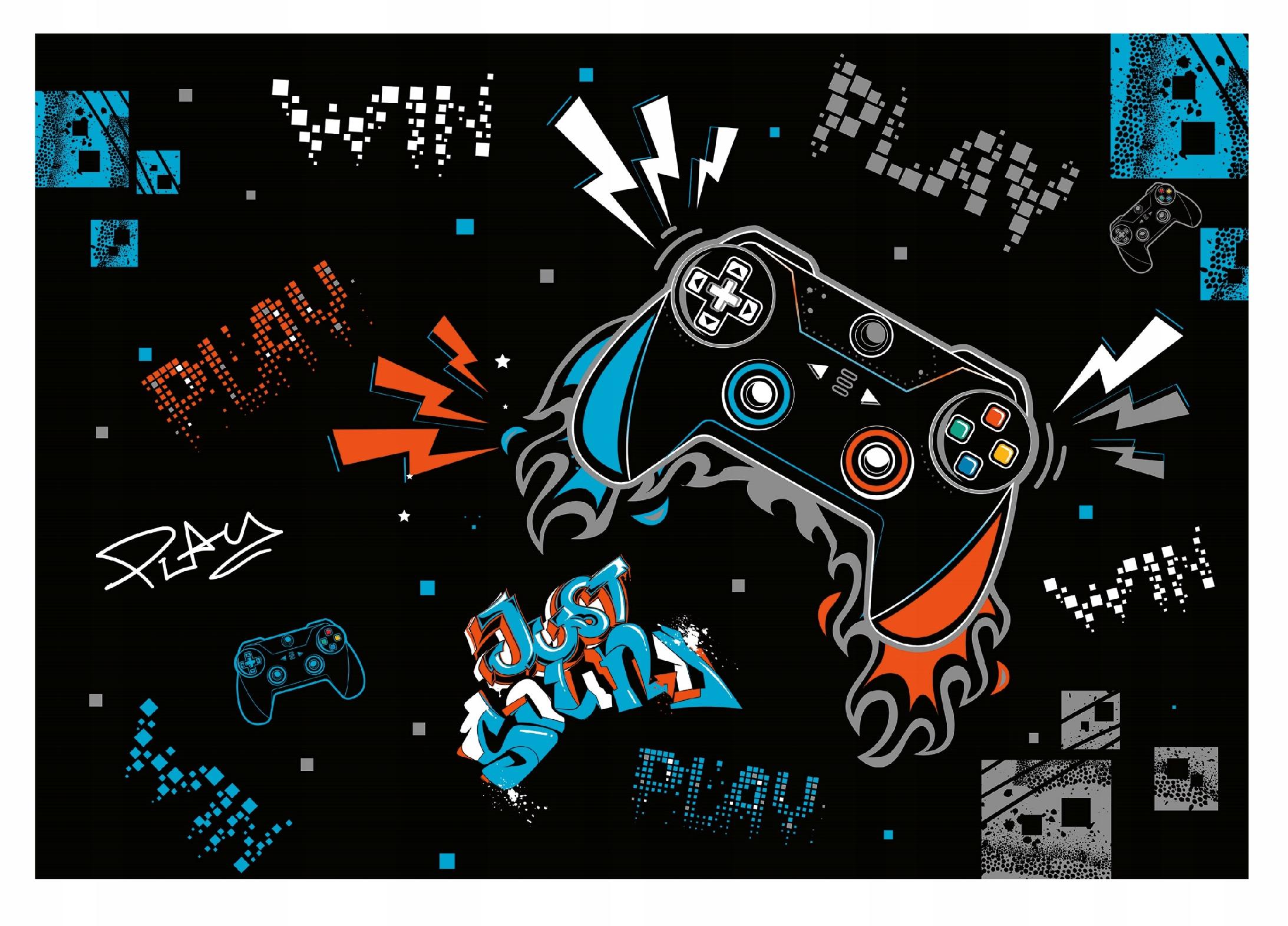 FOTOTAPETA MŁODZIEŻOWA DLA CHŁOPCA GRACZA GAMING TAPETA ŚCIENNA 368x254 ...