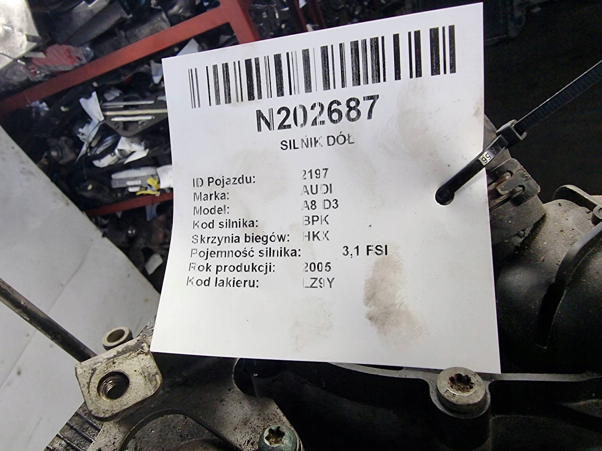 BPK 3.2 FSI BPK 3.2 FSI - Двигун вниз BPK 3.2 FSI AUDI A8 D3 купить в ...