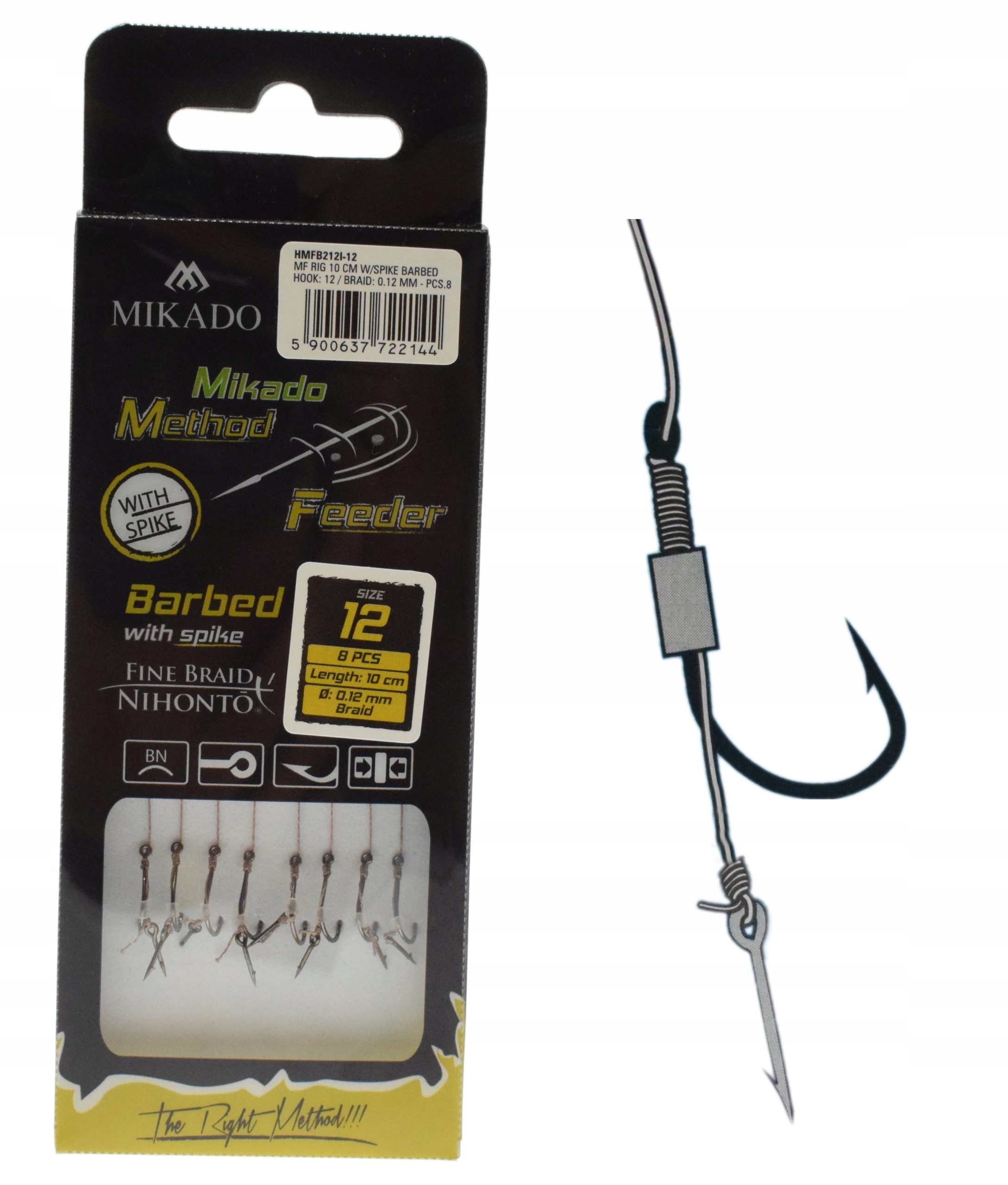 Haczyki gruntowe, z przyponem, z zadziorem Mikado BAGNET 8 szt. - 13032319519 - Allegro