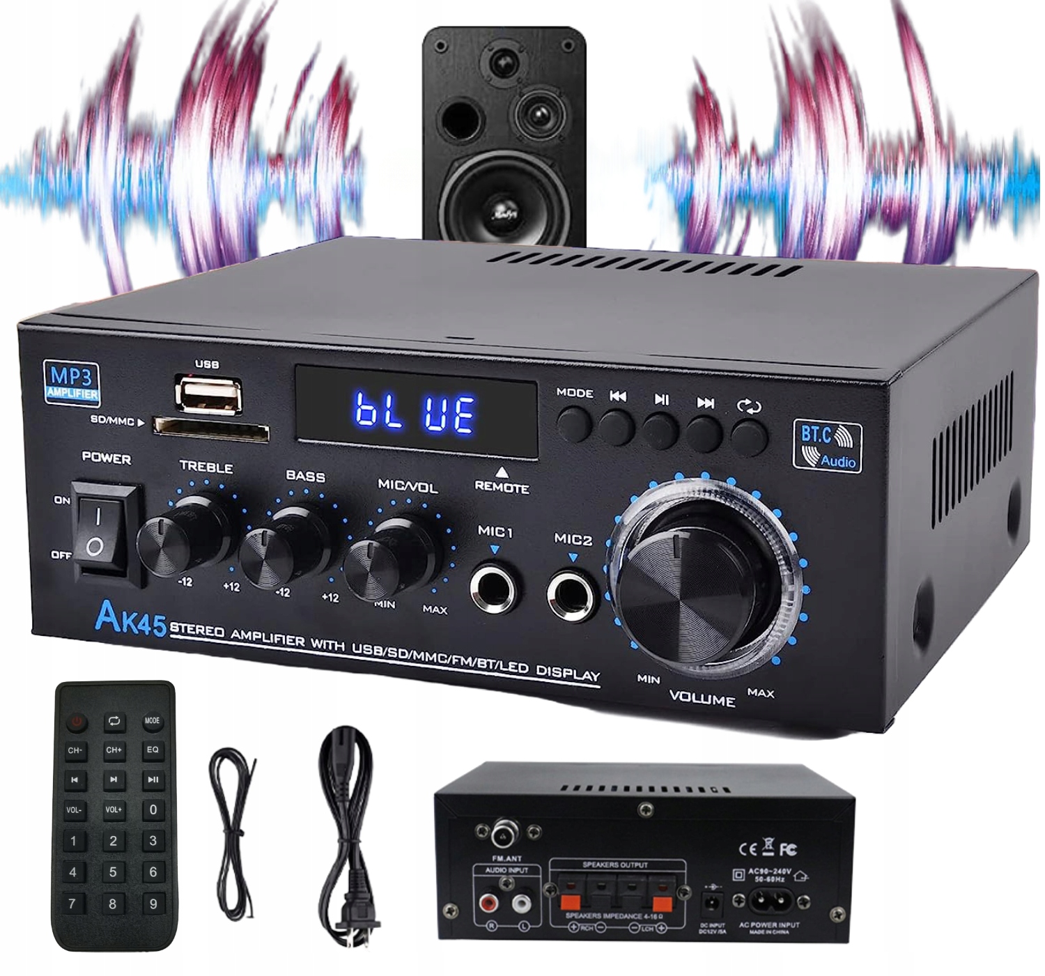 HIFI STEREO WZMACNIACZ BLUETOOTH 5.0 MINI AUDIO ODTWARZACZ ŁATWY W OBSŁUDZE - Sklep, Opinie ...