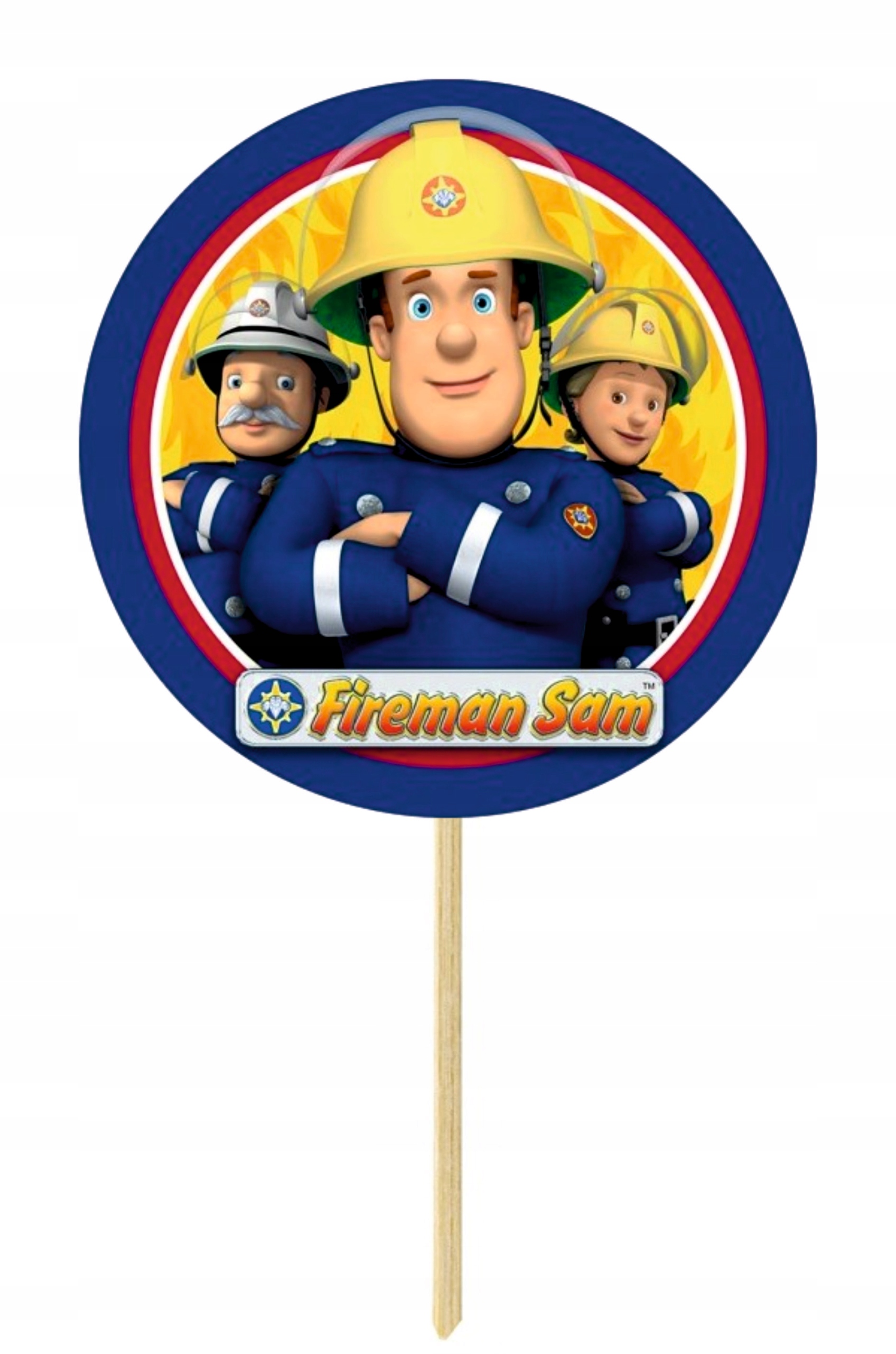 TOPPER NA TORT NA URODZINY STRAŻAK SAM STRAŻ POŻARNA W KÓŁKU • Cena ...