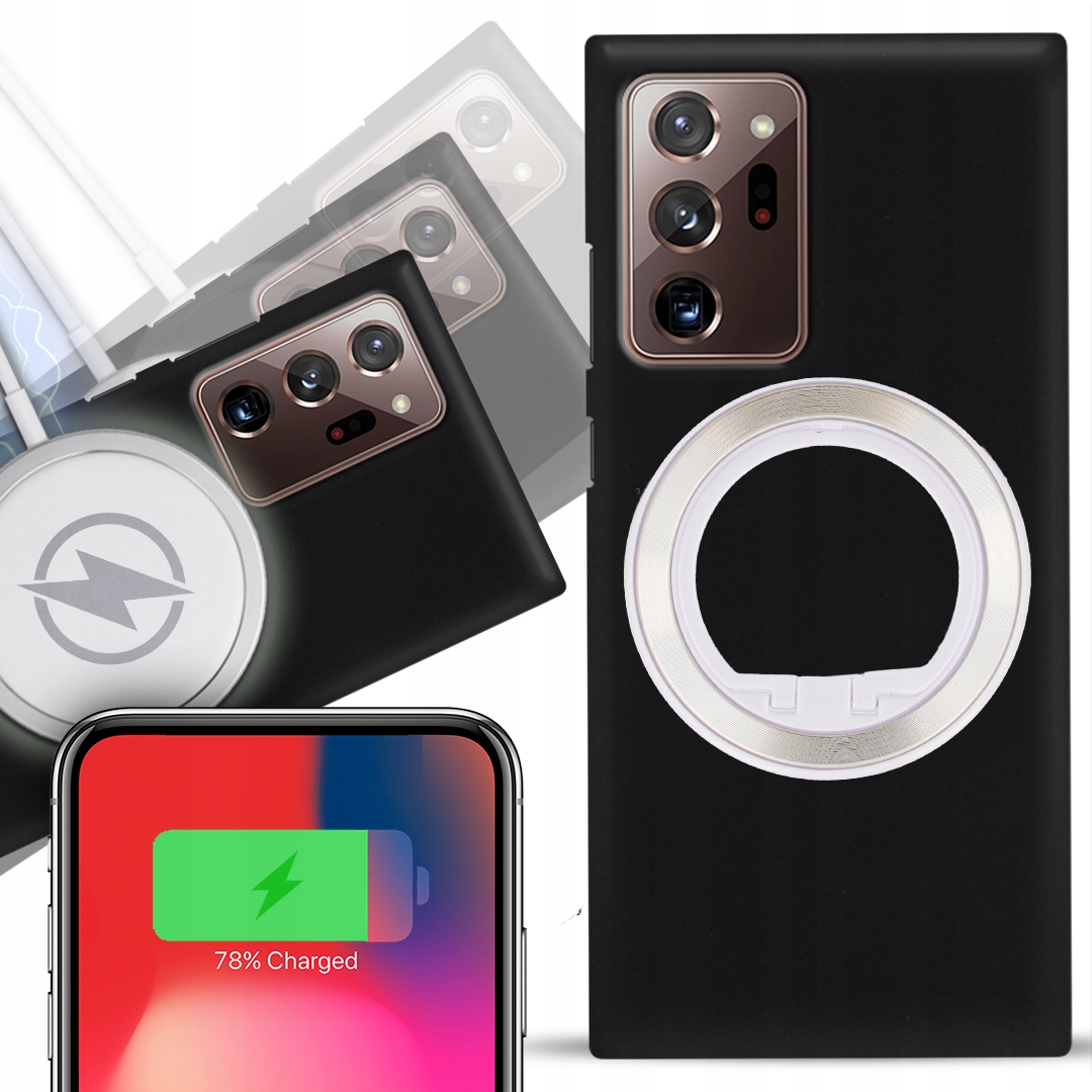 ETUI MATOWE CZARNE OBUDOWA DO SAMSUNG NOTE 20 ULTRA + RING MAGSAFE ...