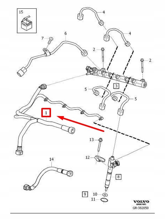 VOLVO V70 MK3 Rura paliwowa 31452374 31452374 za 657,99 zł z Vilnius ...