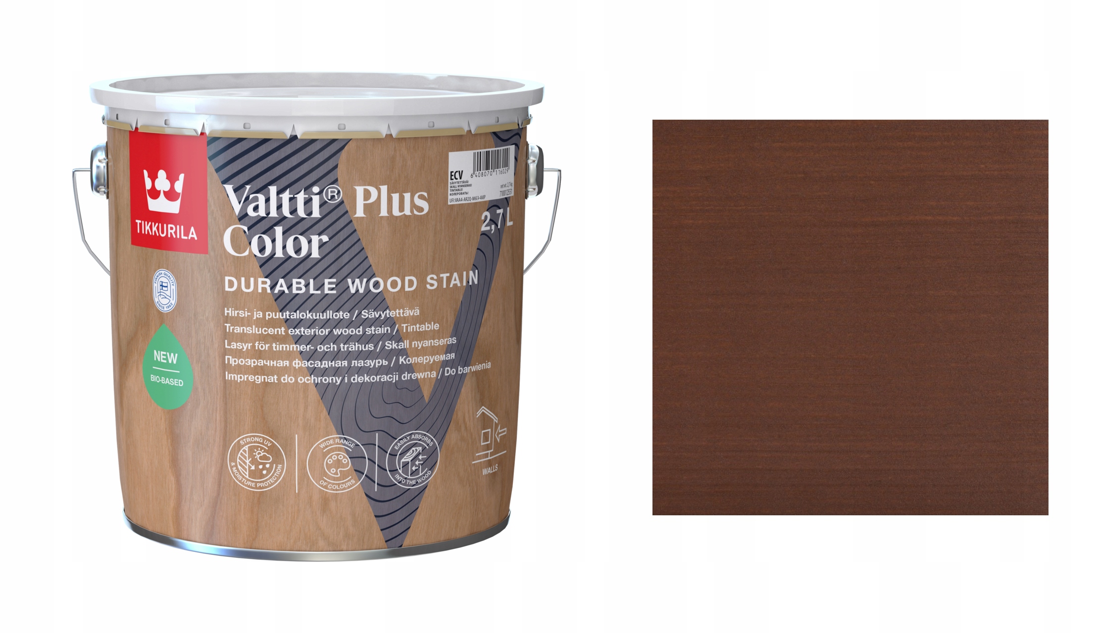 TIKKURILA VALTTI PLUS COLOR 2,7L 5073 PETAJA - GYORSAN SZÁRADÓ FA ...