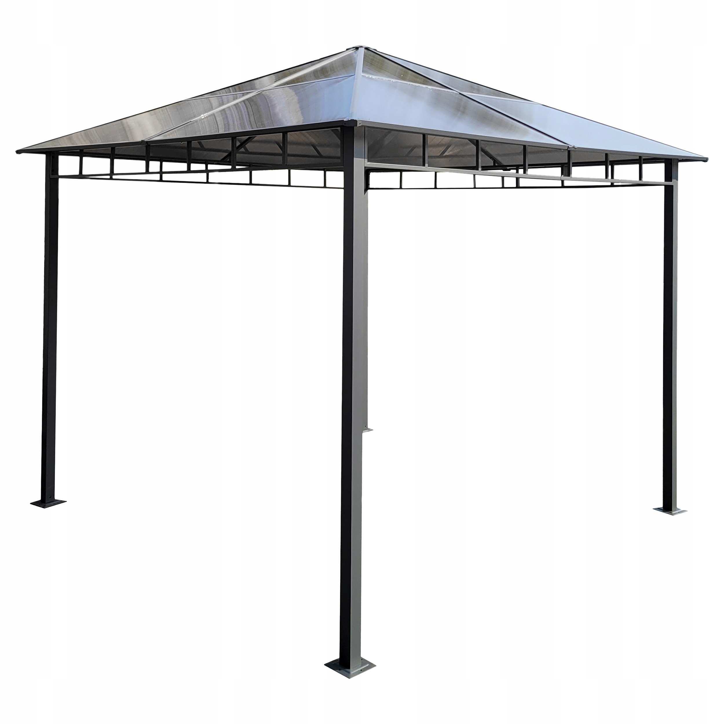 Pawilon ogrodowy altana 3x3m namiot stalowy dach z poliwęglanu (60517A1 ...