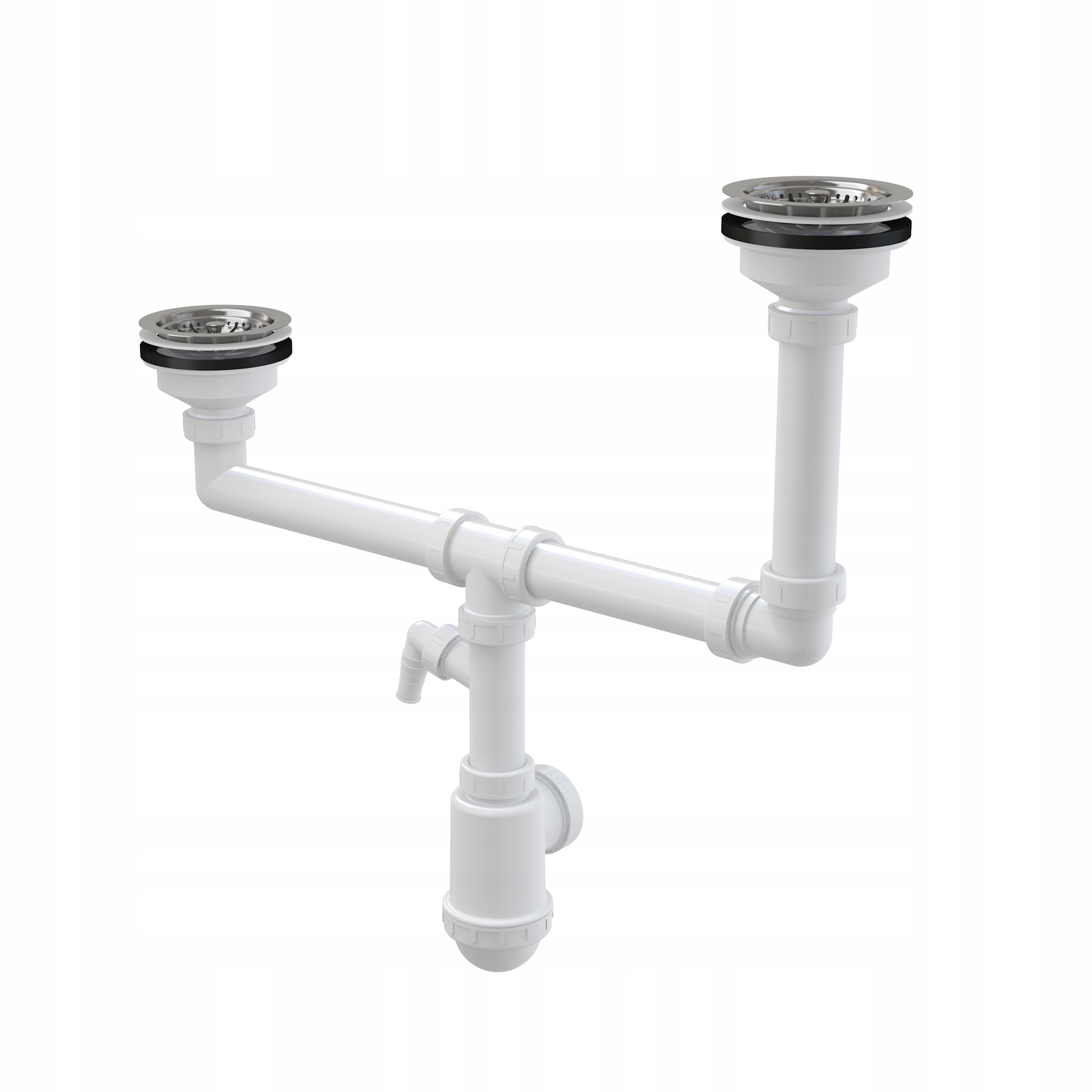 Syfon zlewu dwukomorowego dwupoziomowego DN115 (AlP) • Cena, Opinie ...