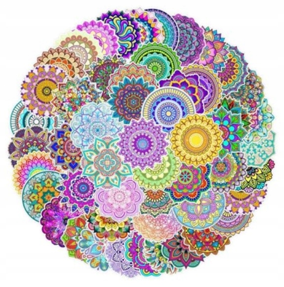 NAKLEJKI MANDALA DO PAMIĘTNIKÓW SCRAPBOOKING 50szt (5905699310070 ...