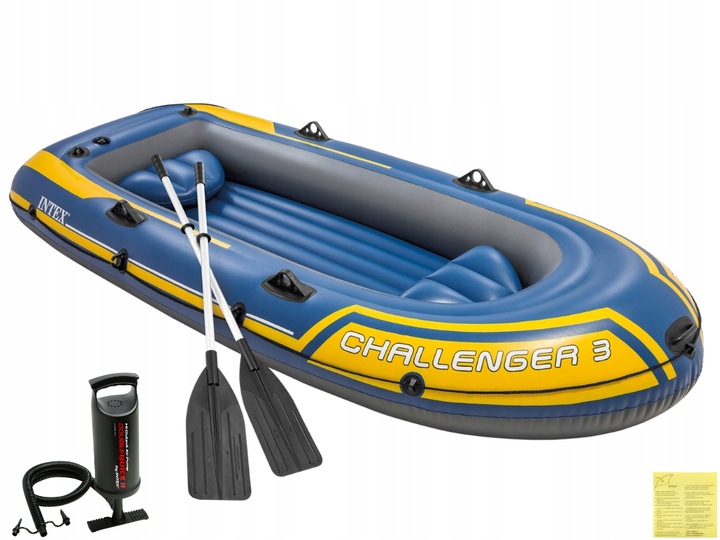 Ponton Intex Challenger 3-osob Pompka + Wiosła 68370 MODEL 2024 ...