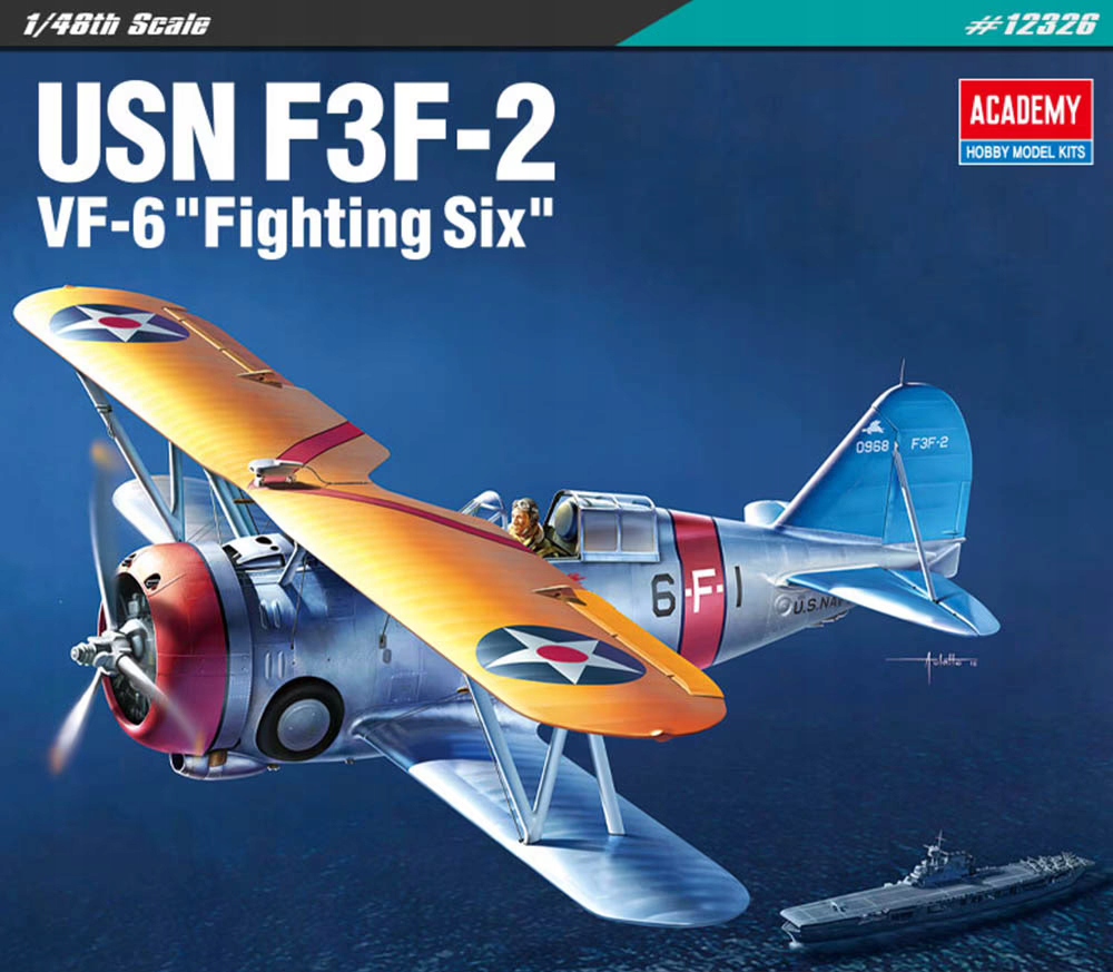 ACADEMY 12326 F3F-2 VF-6 FIGHTING SIX GRUMMAN 1:48 (8809258922810 ...