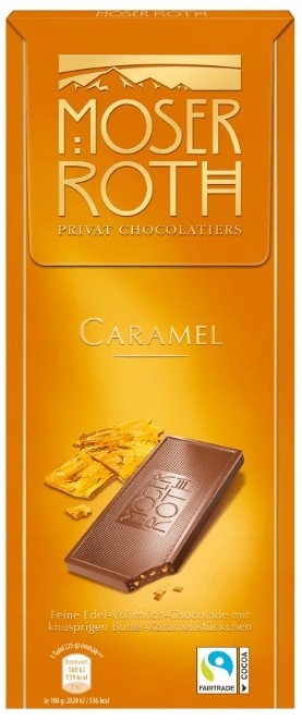 MOSER ROTH CZEKOLADA Z KAWAŁKAMI KARMELU 125g (4061458021586) • Cena ...