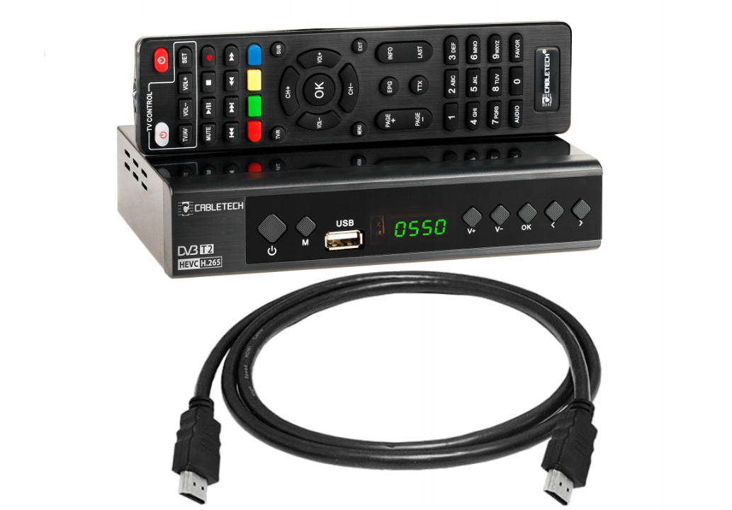 Tuner dekoder TV DVB-T2 H.265 HEVC HDMI EURO HD GRATIS !!! kabel HDMI ...