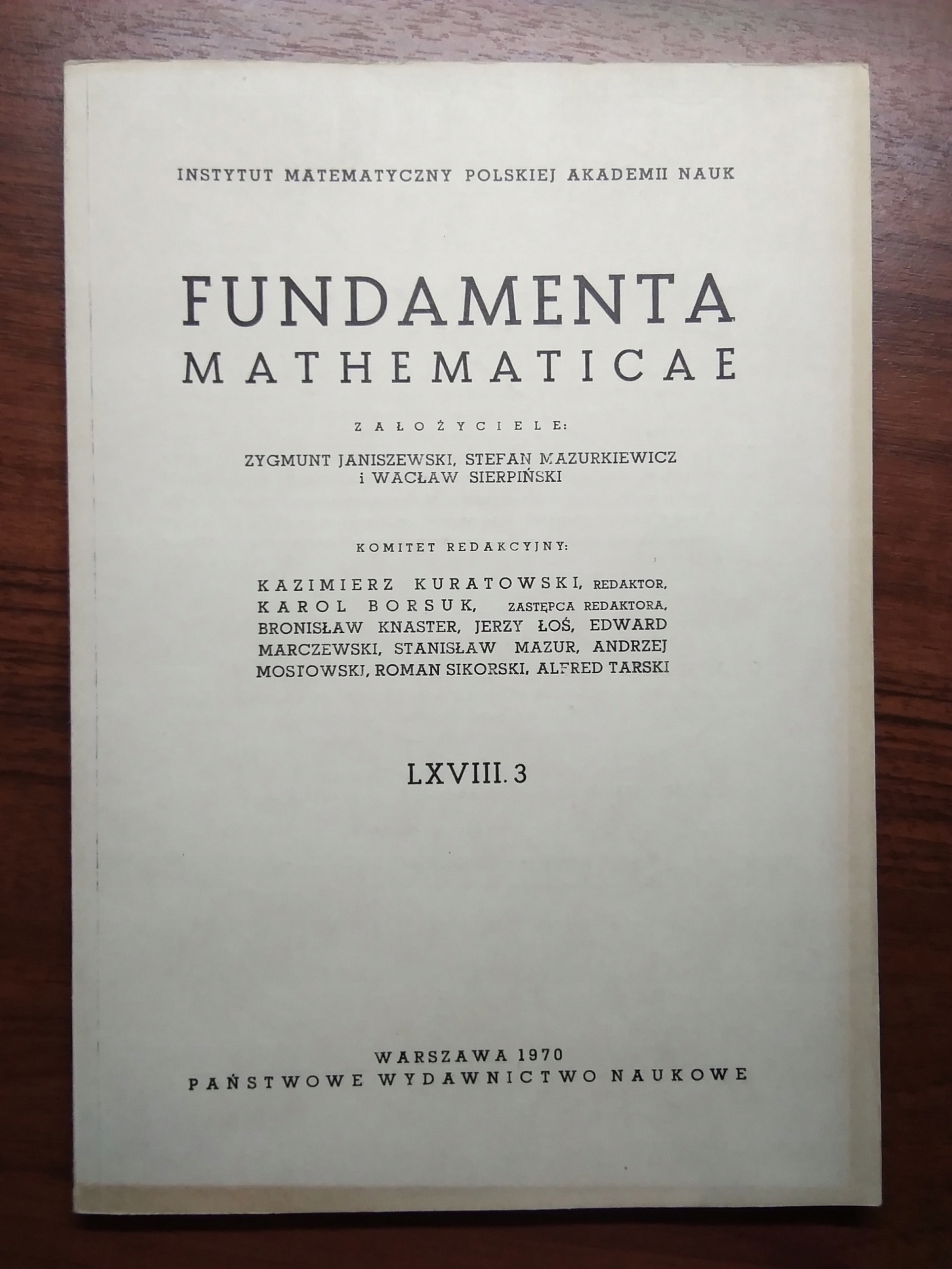 Fundamenta Mathematicae LXVIII.3 Praca zbiorowa • Cena, Opinie ...
