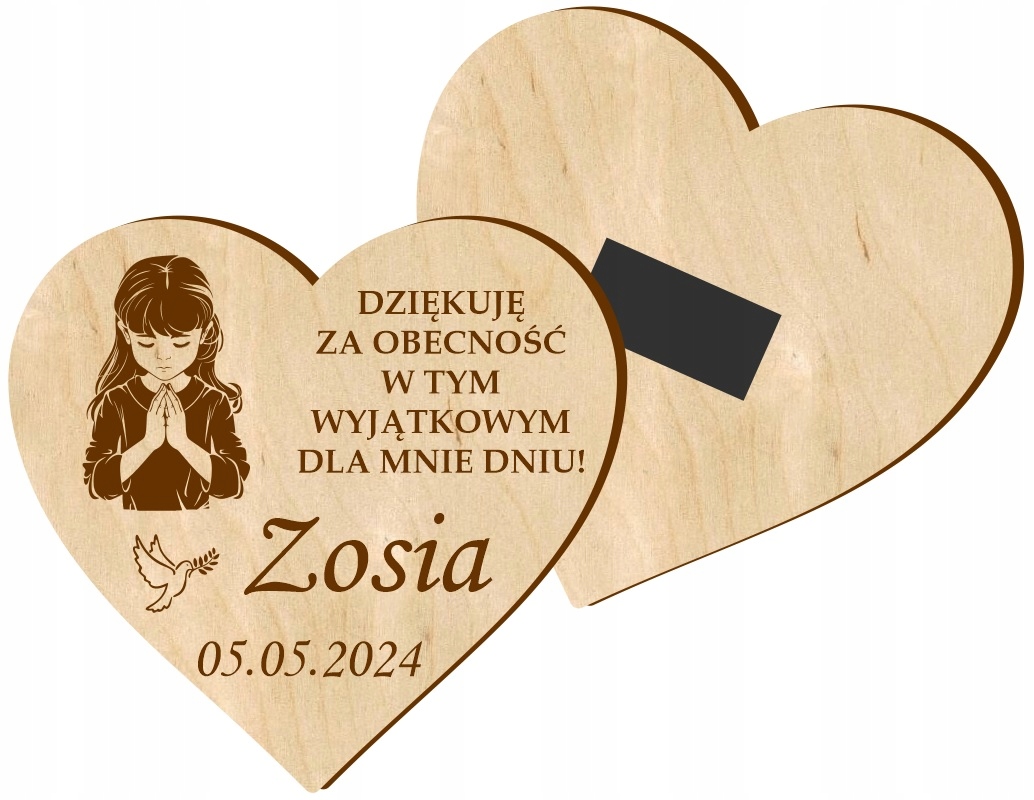 MAGNET poďakovanie na krst sväté prijímanie pre hostí SVÄTÉ PRIJÍMANIE GRAVÍROVANIE VZORY - Allegro