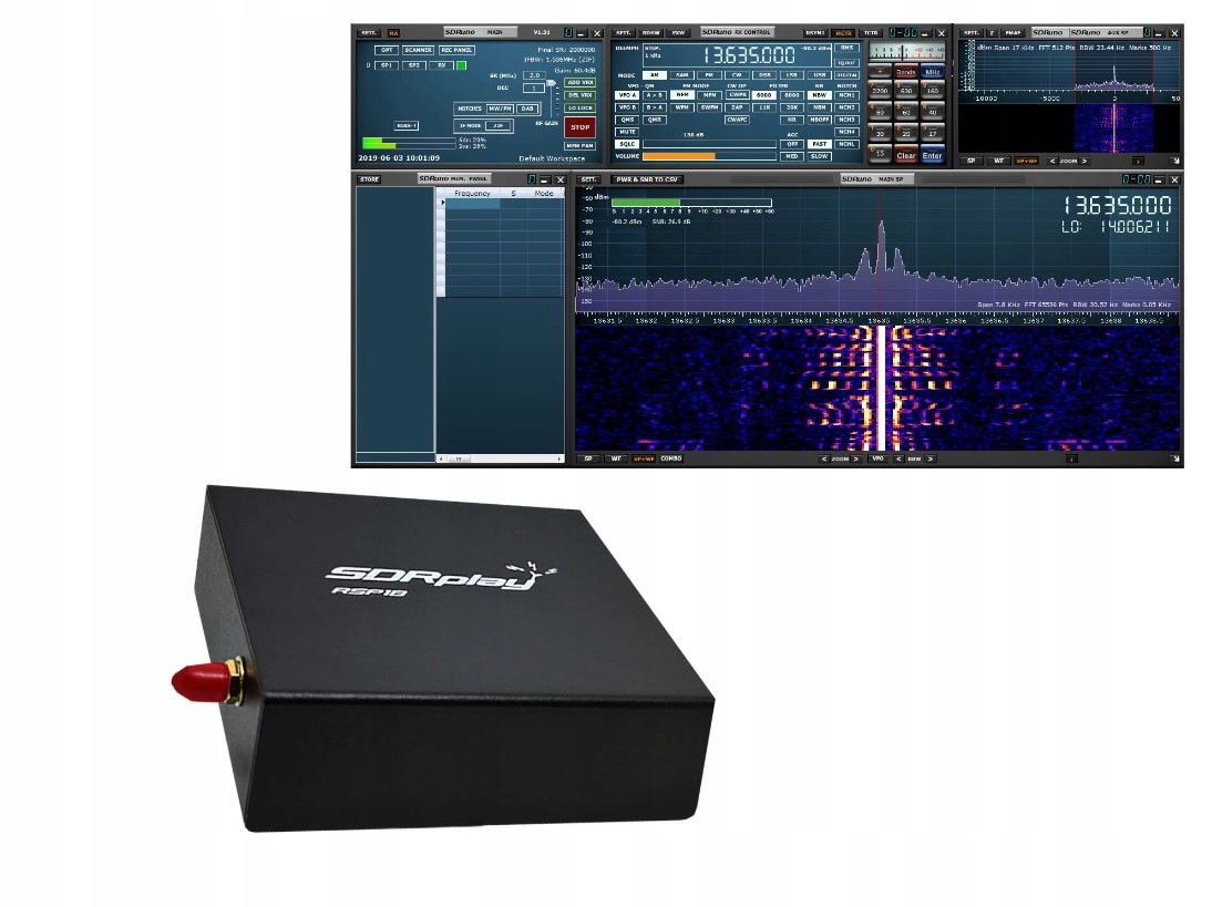 SDRPlay RSP1B odbiornik SDR szerokopasmowy 0.01-2000MHz (następca RSP1A ...