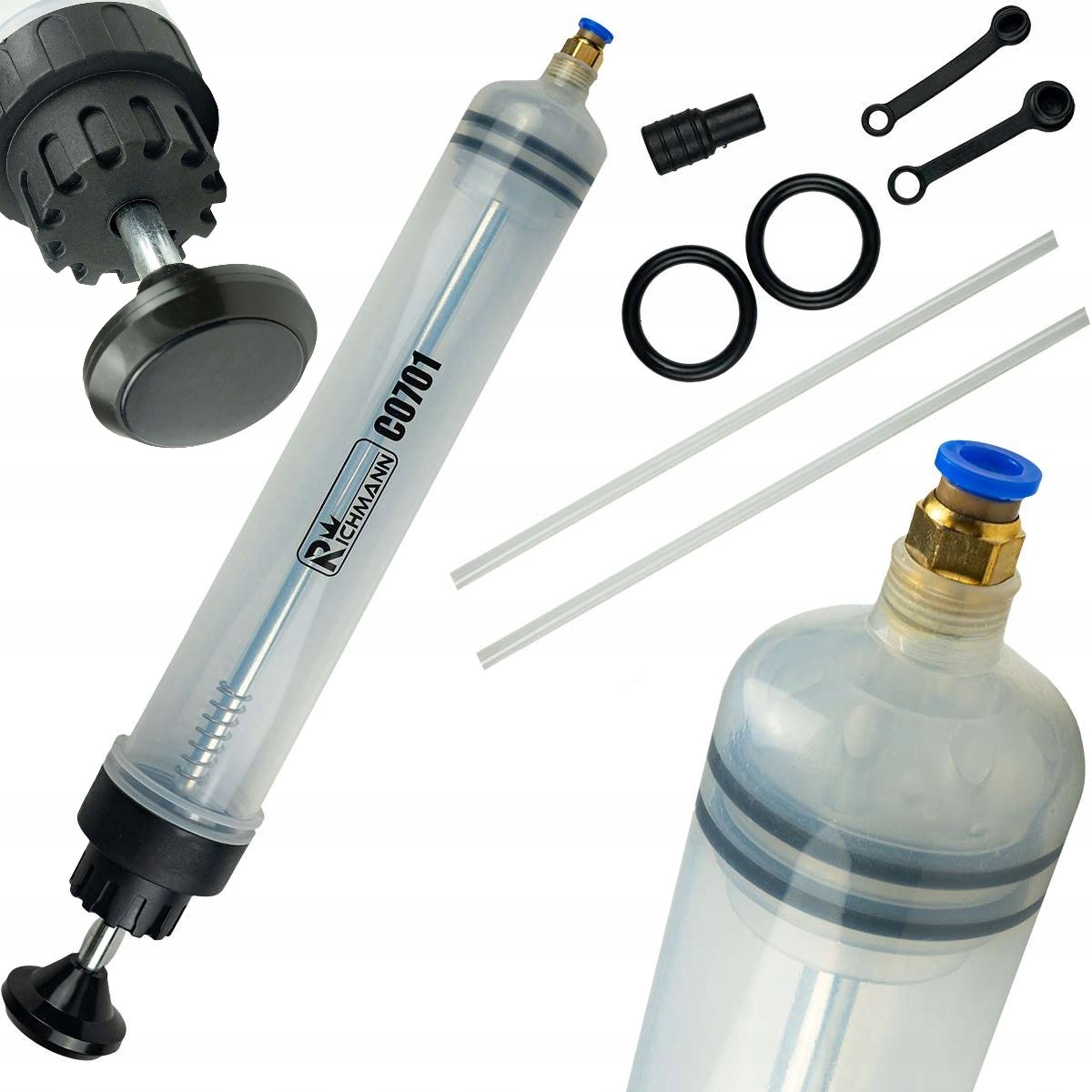 STRZYKAWKA DO OLEJU Odsysarka do płynów 500ml PRZEZROCZYSTA C0701 ...