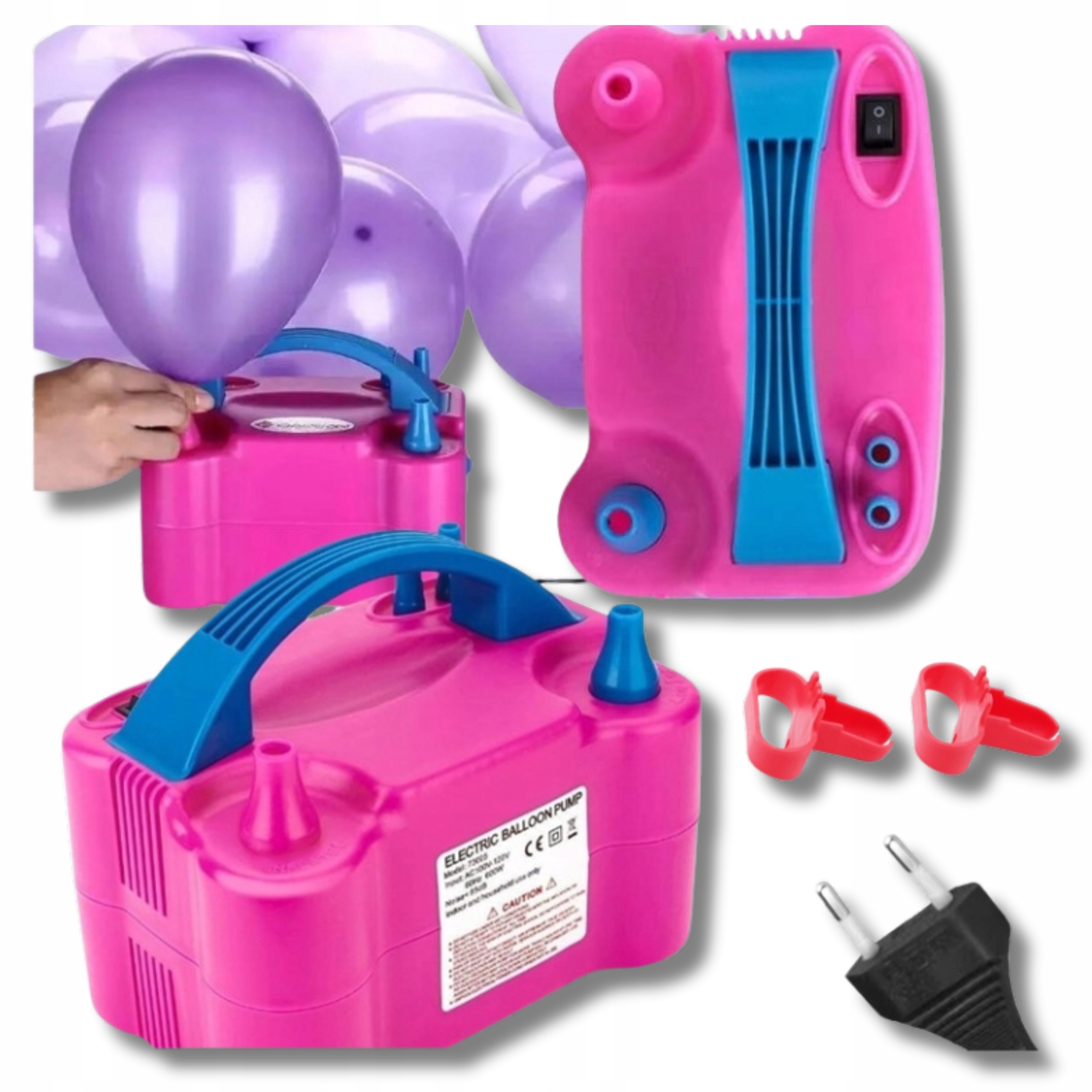 Elektryczna pompka do balonów Revento 600W z 2 dyszami (5906601661259 ...