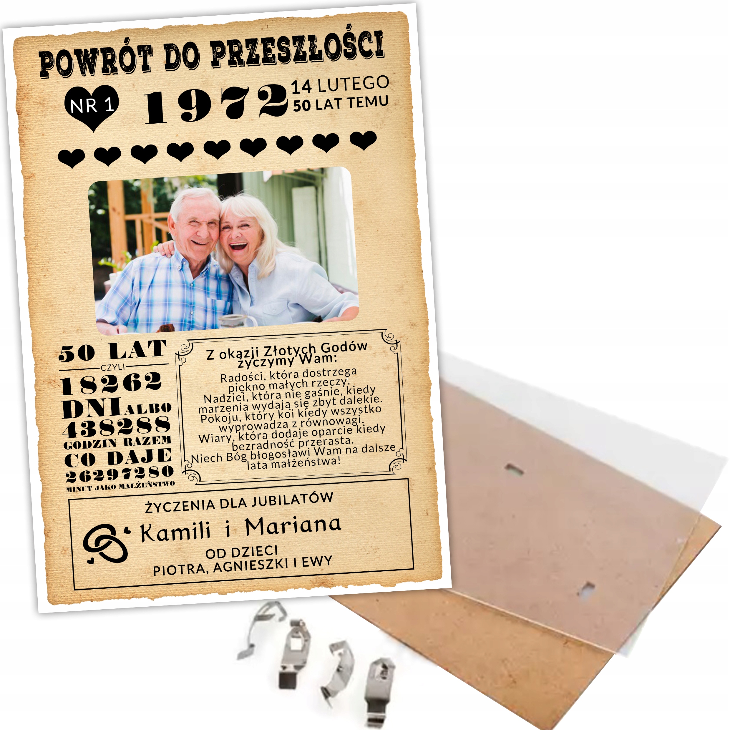 Plakat 50-LECIE ZŁOTE GODY w ramie 29,7 x 42 cm (5906412159457) • Cena ...