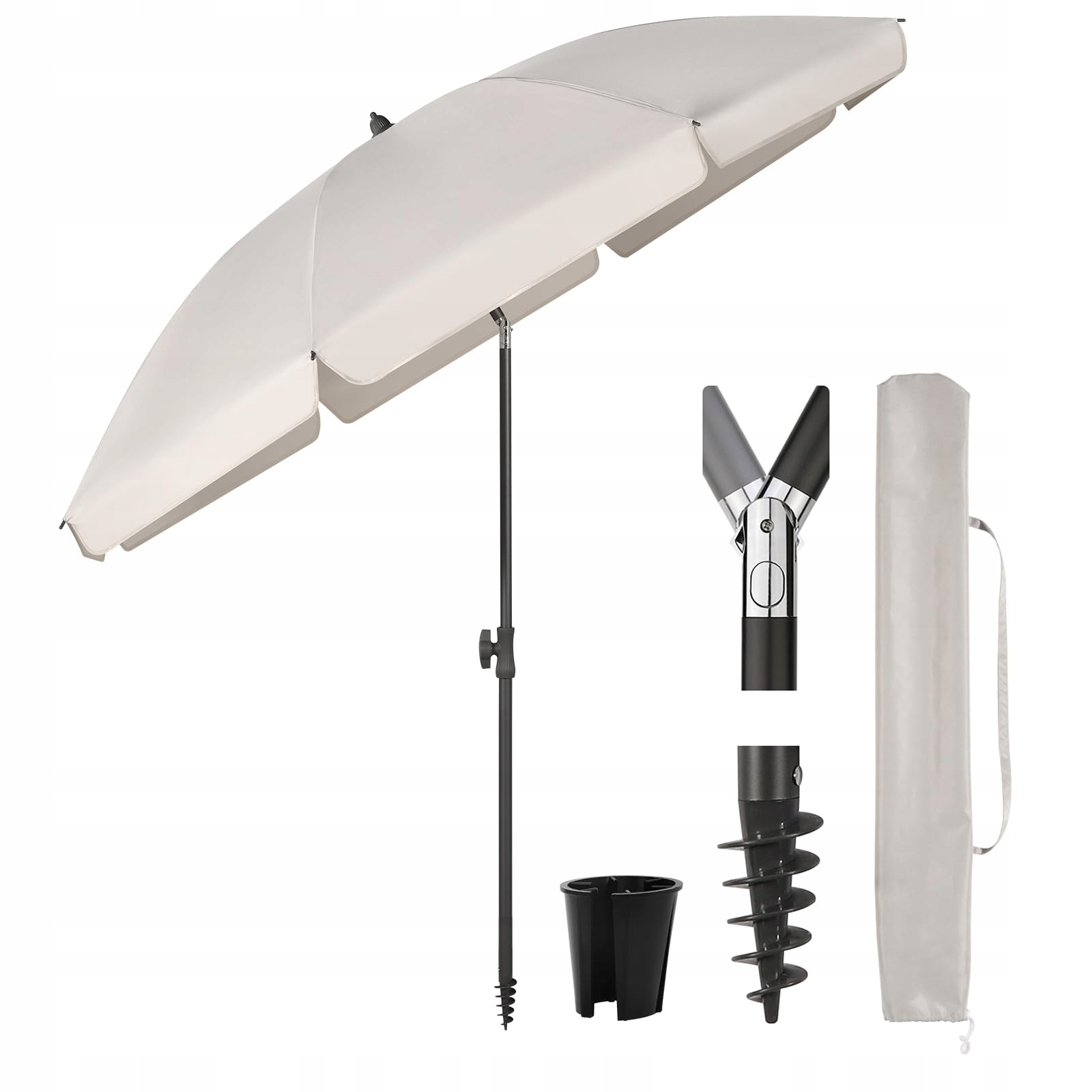 Parasol Sekey 160 cm, plażowy, ogrodowy UPF 50+ (4251966222357) • Cena ...