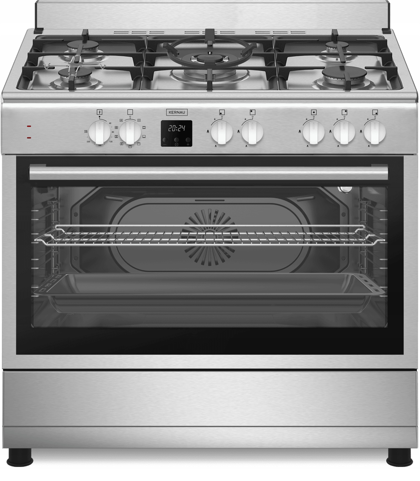 Kuchnia Kernau KFC 90095 GE CI X 93L 5 palników Termoobieg 3D - Sklep ...