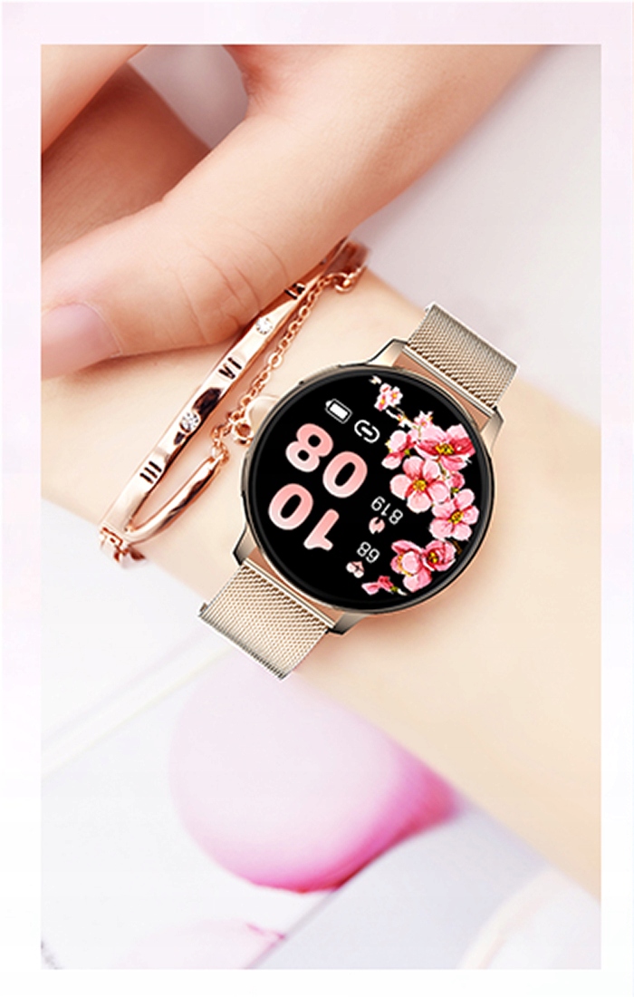 SMARTWATCH ZEGAREK DAMSKI POLSKIE MENU ROZMOWY POWIADOMIENIA SPORT 4 PASKI - Sklep, Opinie, Cena ...