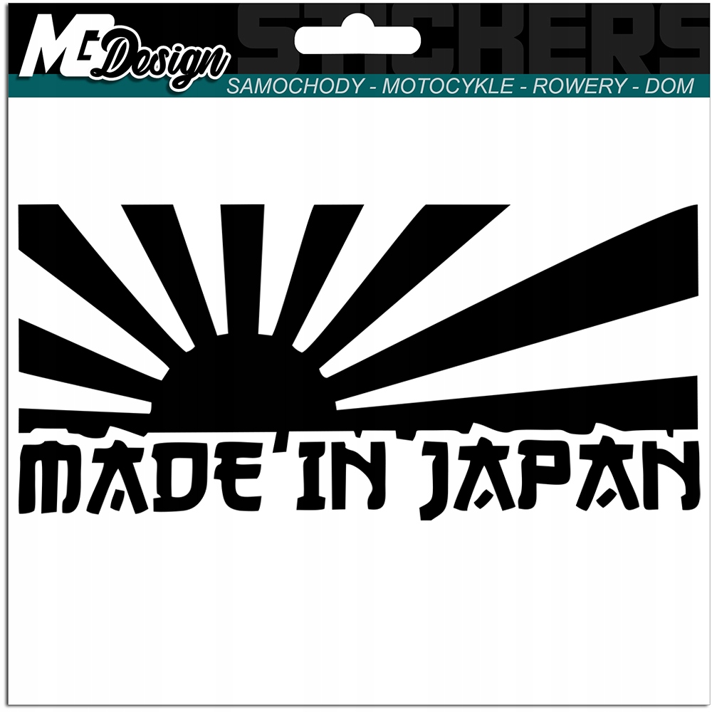 NAKLEJKA Grafika na samochód auto MADE IN JAPAN JDM STICKER Rising Sun ...