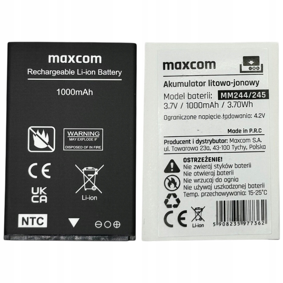 Nowa Bateria Maxcom MM244 MM245 1000mAh - Sklep, Opinie, Cena w Allegro