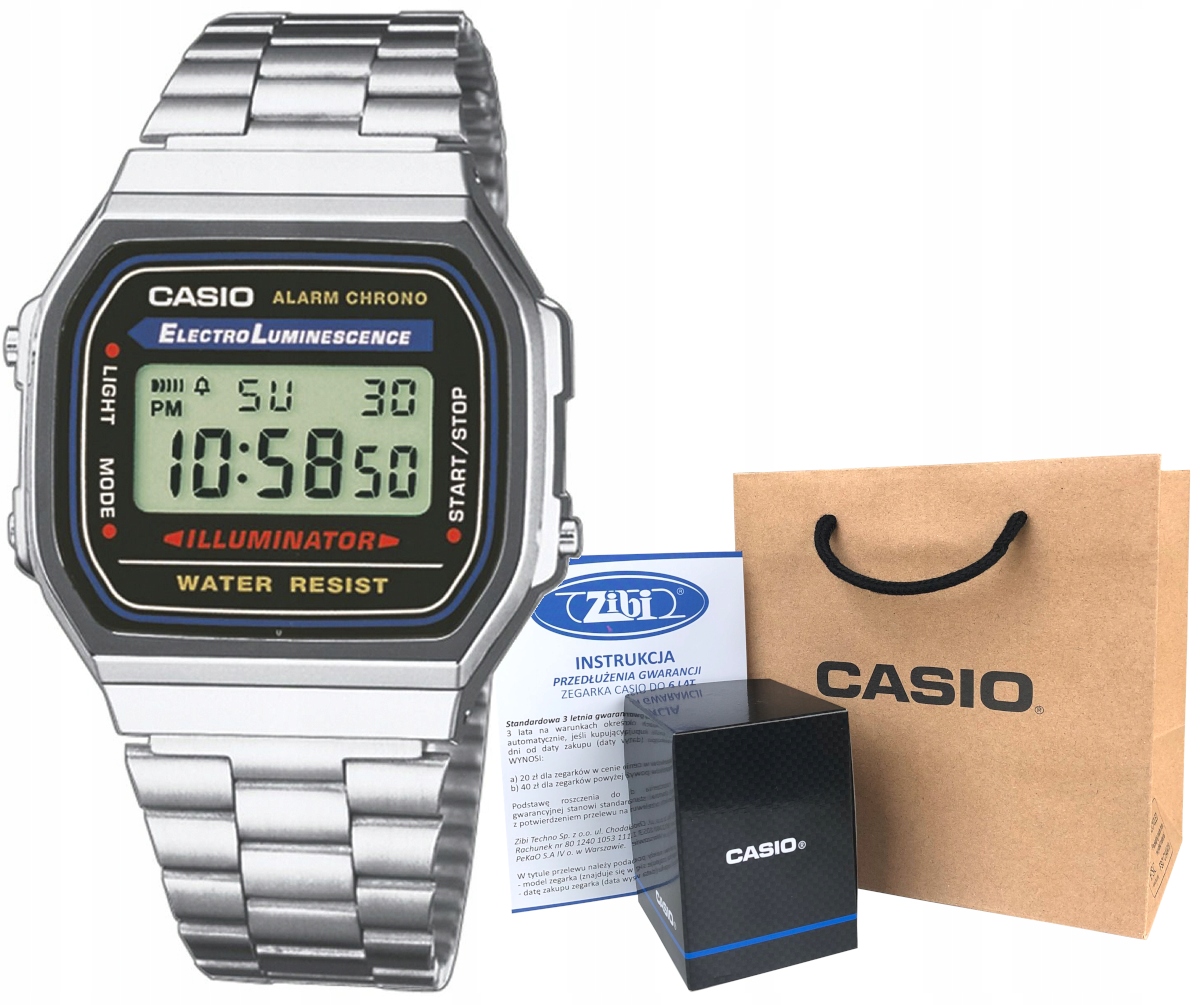 Zegarek Casio A168WA-1YES (4971850436713) • Cena, Opinie • Unisex 15202610327 • Allegro