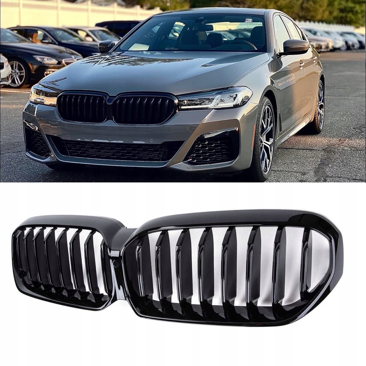 Nerki grill CZARNE ATRAPA BMW G30 G31 M5 LCI LIFT KAMEX-5 G30 31 LIFT ...