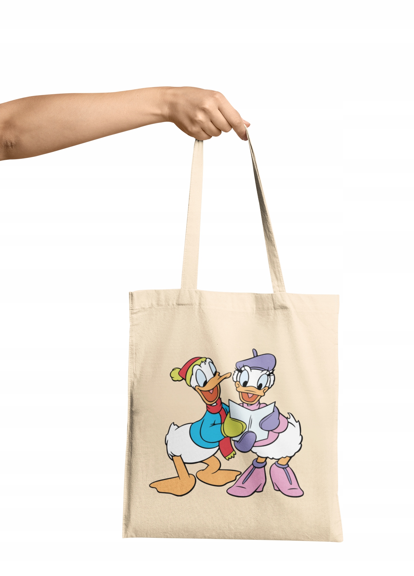 VÁSZON SHOPPER TÁSKA VÁLLTÁSKA AJÁNDÉK DONALD & DAISY MESÉK ...