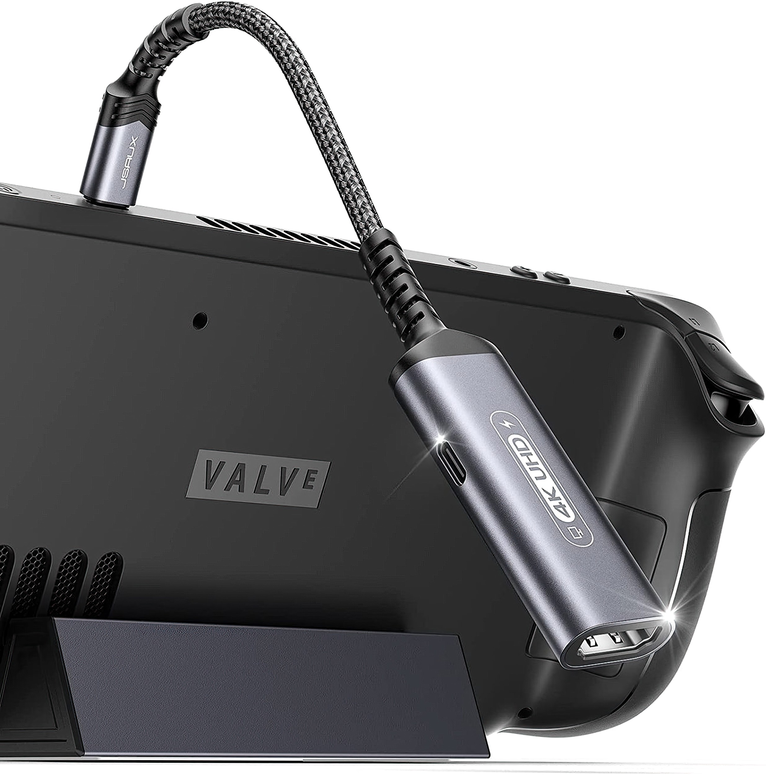 Adapter JSAUX 2w1 USB-C HDMI i zasilanie PD 100W dla Steam Deck i ROG ...