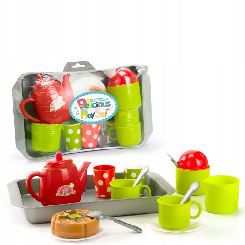 ZESTAW NACZYŃ CZAJNICZEK TACA ASKATO • Cena, Opinie - Allegro